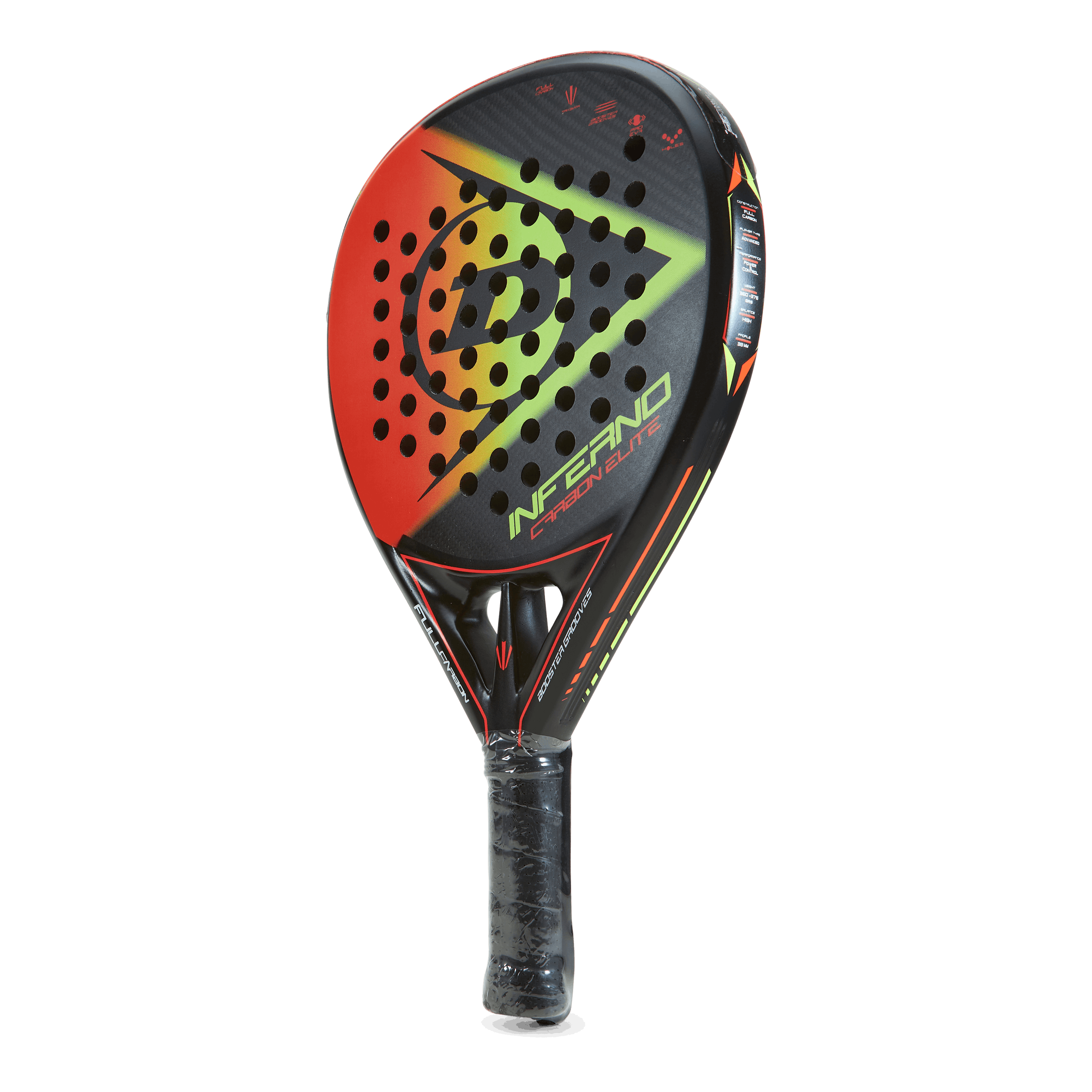 Dunlop Inferno Carbon Elite Black/red/yellow – Racketnow.com